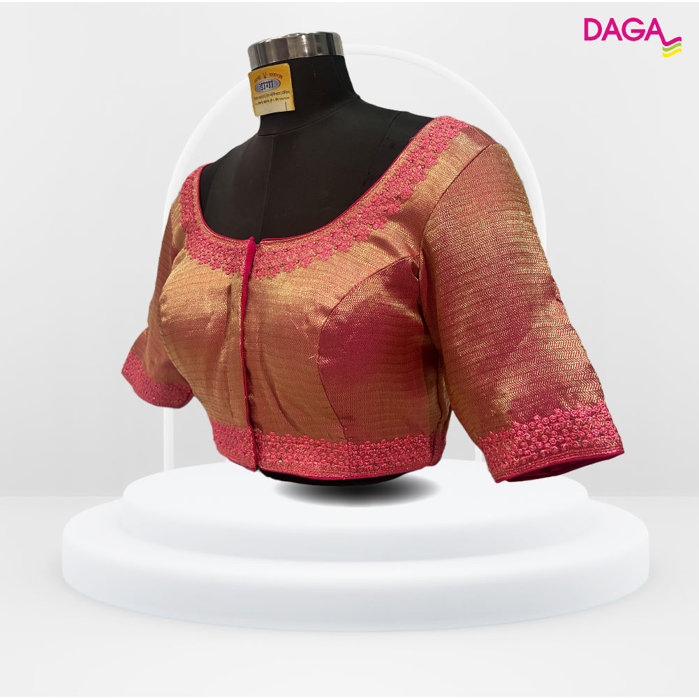 Designer Two-Toned Shimmery Readymade Blouse – Daga-Readymade-Blouses