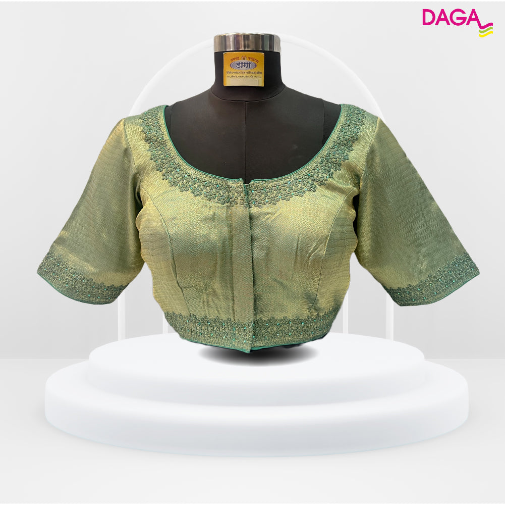 Designer Two-Toned Shimmery Readymade Blouse – Daga-Readymade-Blouses